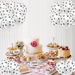 Abeillo 20 Pieces Dog Paw Balloons Funny Paw Print Balloons Pet Latex Balloons for Children's Birthday Western Cowboy Farm Party Decoration Supplies