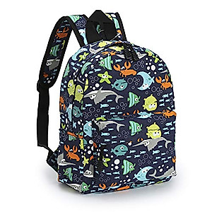 Zicac Children's Cute Canvas Backpacks Toddler Backpack (M, Blue)