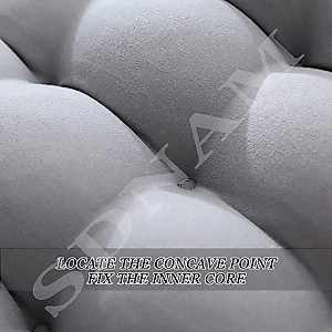 JACOJE Lounge Chair Cushions Chaise Lounger Cushion Soft Sofa Mat Long Bench Cushion for Outdoor Furniture, Indoor Outdoor Recliner Chair Cushion(#2,53x53cm/20.8x20.8in)