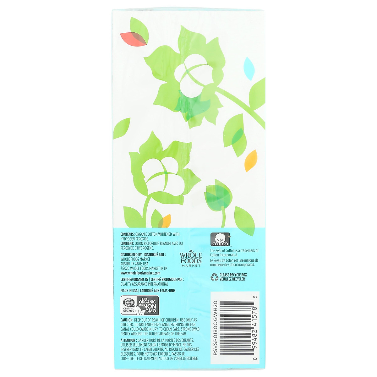 365 by Whole Foods Market, Cotton Swabs, 180 Count