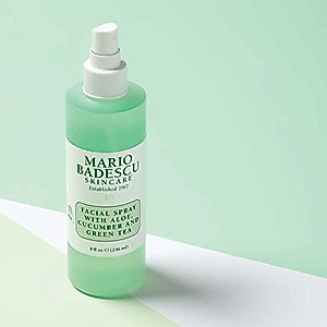 Mario Badescu Facial Spray with Aloe, Cucumber and Green Tea for All Skin Types | Face Mist that Hydrates & Invigorates | 8 FL OZ