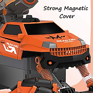 Vaiyer RC Rechargeable, Remote Control Stunt Car for Kids w/ 2-in-1 Interchangeable Toy Bubble Blaster and Water Gun Tops, Rock Crawler Off Road Vehicle w/ 360 Degree Movement (Orange)