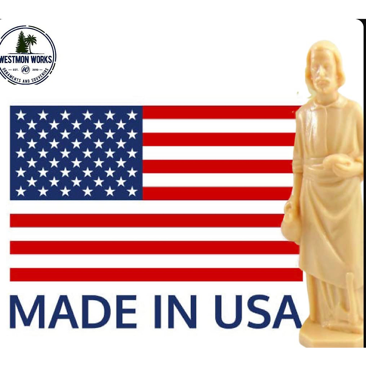 St Joseph Statue Home Selling Kit with Magnetic Holy Card for Refrigerator with Instruction Card Real Estate Patron Saint Pack