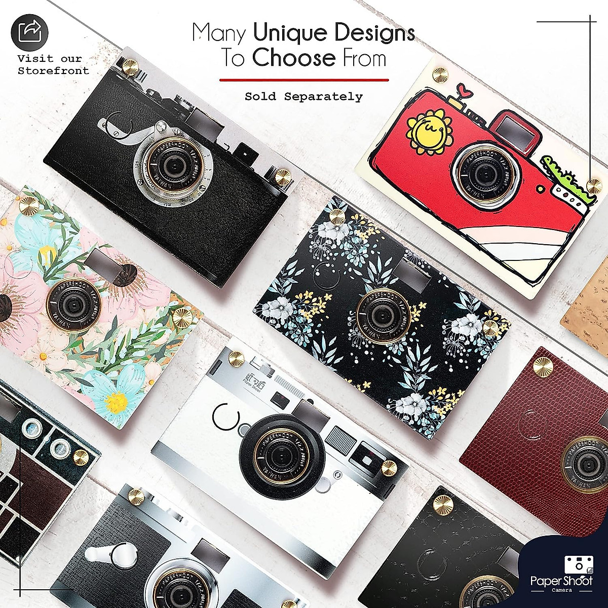 Paper Shoot Camera - 18MP Compact Digital Papershoot Camera Gift for Kid with Four Filters, 10 Sec Video & Timelapse - Includes: 32GB SD Card, 2 Batteries & Camera Case - Summer Bloom Quiet