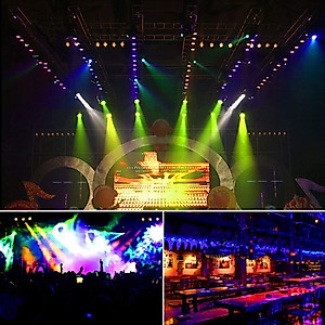 Par Lighting for Stage, 36x1W LED RGB 7 Channel with Remote for DJ KTV Disco Party (1 PC)