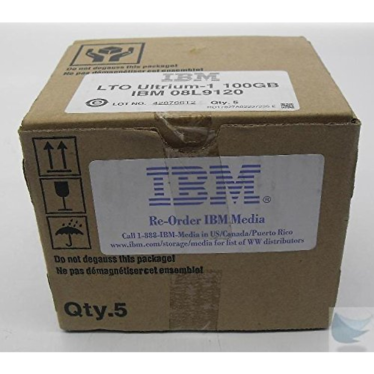 IBM 08L9120 LTO-1 Ultrium-1 Data Cartridges Qty 5 Per Box