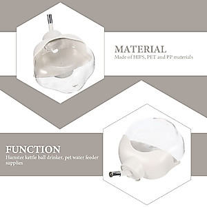 POPETPOP Hamster Water Bottle Puppy Water Dispenser Pet Drinking Bottle Hamster Drinking Holder Puppy Water Feeder Ferret Water Bottle Automatic Pet Feeder The Pet Accessories Hanging White