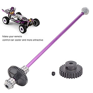 VGEBY RC Metal Spare Parts Spur Gear with Central Drive Shaft Kit Upgrade Parts for WLtoys 124018/124019 1/12 RC Car