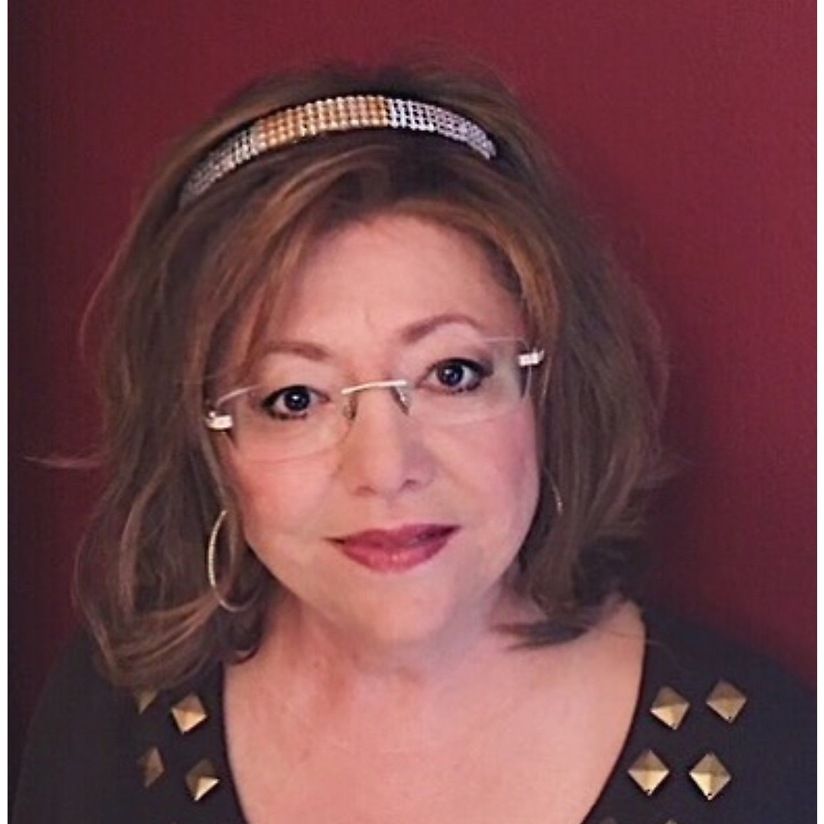 SqHair Hinged Headband fits like sunglasses providing lift and style without giving you a headache Band (Black-Crystals)