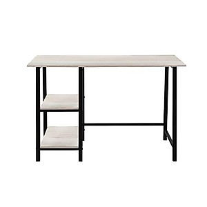 DORAFAIR Computer Desk Modern Gaming Computer Desk Home Office Study Desk Modern Student Writing Table Small Office Desk Gaming Workstation, 47.6" L x 22.4" W x 30.5" H, White