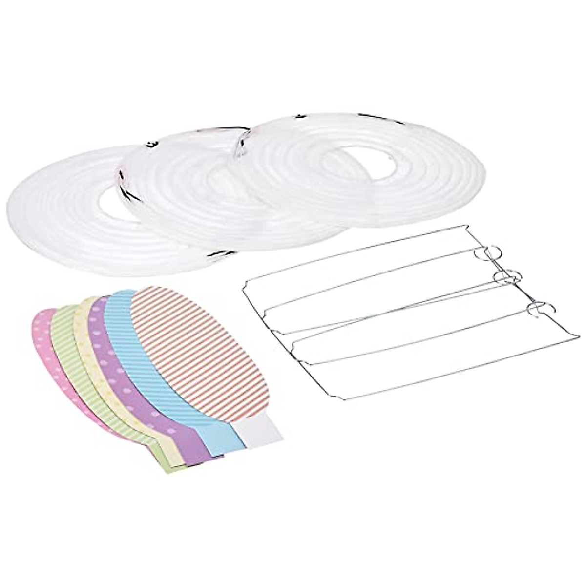 amscan Multicolored Bunny Shaped Paper Lanterns, 3 Ct. | Easter Decoration