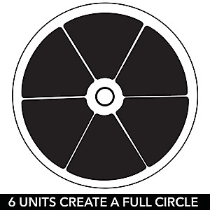 mDesign Kitchen Cabinet Plastic Lazy Susan Storage Organizer Bins with Front Handle - Large Pie-Shaped 1/6 Wedge - Ligne Collection - 6 Pack - Clear