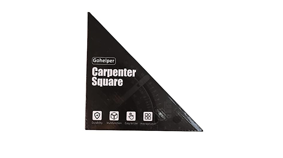 Gohelper 7-Inch Aluminum Carpenter Square for Woodworking & Framing