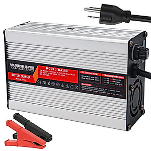 16.8V 10A Charger 14.8V Li-ion Battery Charger Output Alligator Clip Used for 4S 14.8V Lithium Battery Silver Aluminum Case with Cooling Fan