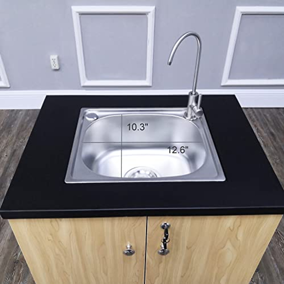 FixtureDisplays Portable Sink Self Contained Hand Wash Station Mobile Sink Water Fountain Portable Sink Water Supply w/Pump 110V Power Caulk All Places to Water Proof 10122-NPF