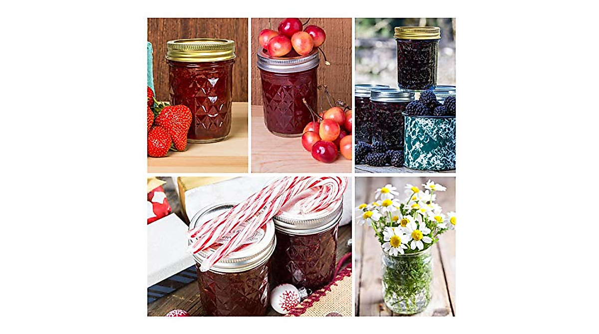 SPANLA 8 oz Mason Jars - Perfect for Gifts & Storage