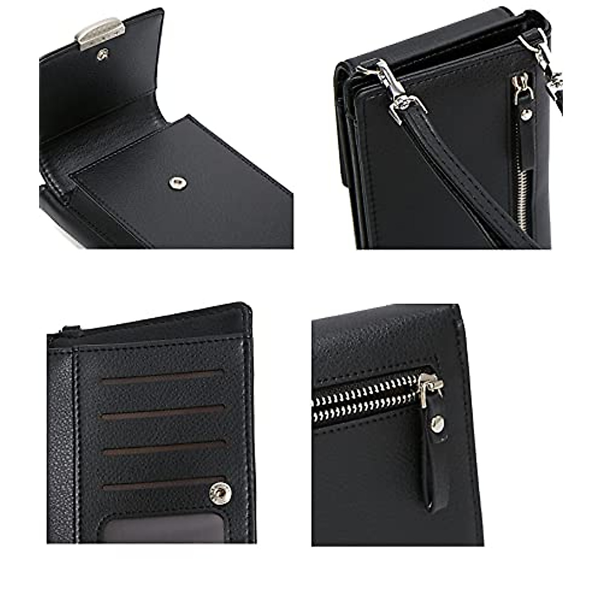 Small Crossbody Bag Cell Phone Purse Wallet with Credit Card Slots for iPhone 14 13 Pro 12 11 Pro XR Samsung Galaxy S22 S21 S20 5G/ S22+ S10+ A10e Note 10 Google Pixel 6a 5a 4a Blu View 2 BLU G9 PRO