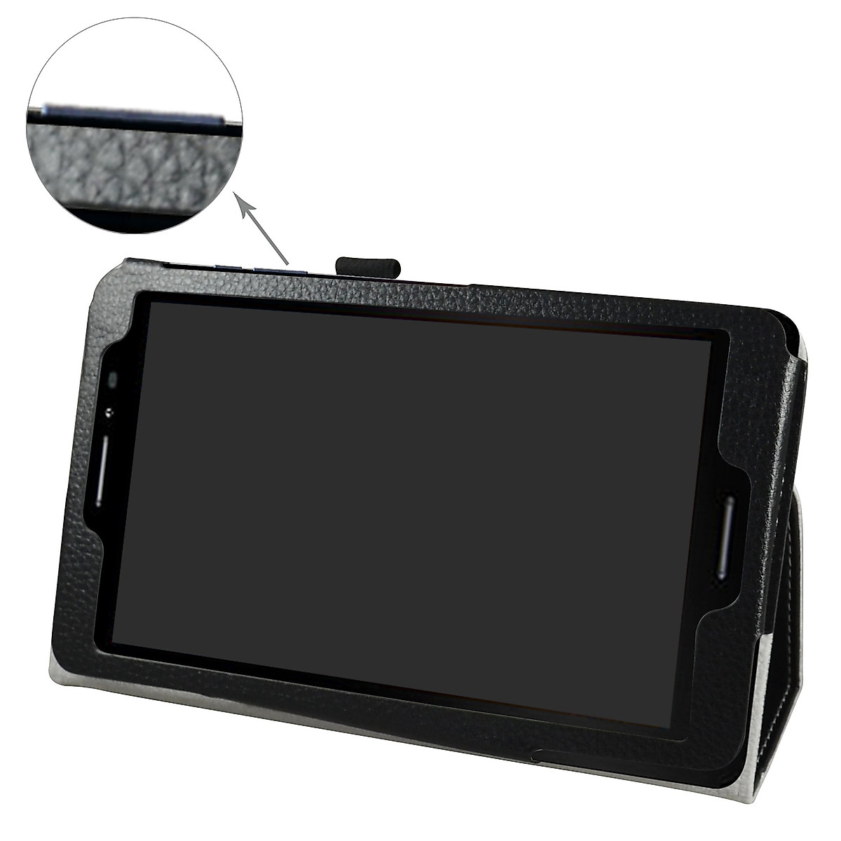 AT&T Trek 2 HD Case (Model 6461A),Mama Mouth PU Leather Folio 2-folding Stand Cover with Stylus Holder for 8" ZTE Trek 2 HD K88 /ZPad 8 K81 Android Tablet,Black