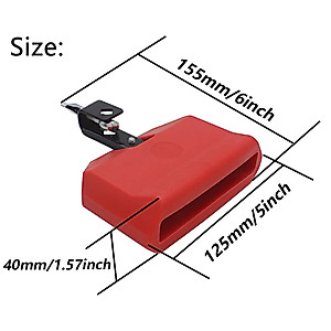 TUOREN 5“ Jam Block Musical Percussion Instrument Plastic Latin Drum Instrument (Purple)