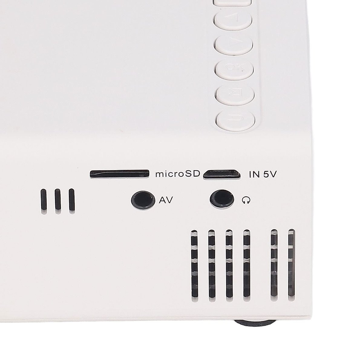 Mini Portable Projector, Small 1920x1080P Movie Projector, Support TF Card, U Disk, AV, 24 to 60 Display, LED Video Projector for Home Theater (US Plug)