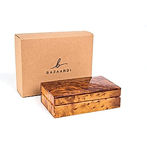 BAZAARDI Hand Carved Wooden Multipurpose Keepsake Jewelry Decorative Art Box Storage Organizer (Large wood Box,Antique) (LARGE)