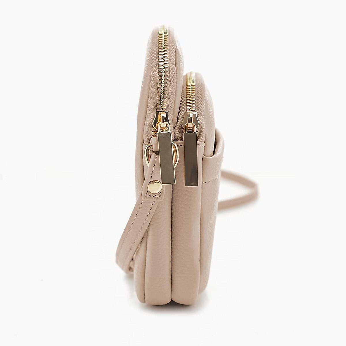 Double Compartments Small Crossbody Bag with Adjustable Shoulder Strap Front Slip Pocket -TP