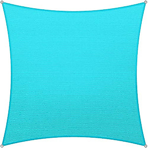 ShadeMart 14' x 18' Turquoise Sun Shade Sail Rectangle Canopy Fabric Cloth Screen smTAPR1418, Water and Air Permeable & UV Resistant, Heavy Duty, Carport Patio Outdoor - (We Customize Size)