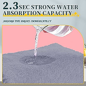 Hiflora Grey 6 Pack Bath Towels, Upgraded Coral Fleece Hand Towels 12 x 12 Inches Quick Drying with Exquisite Soft Feeling for Bathroom