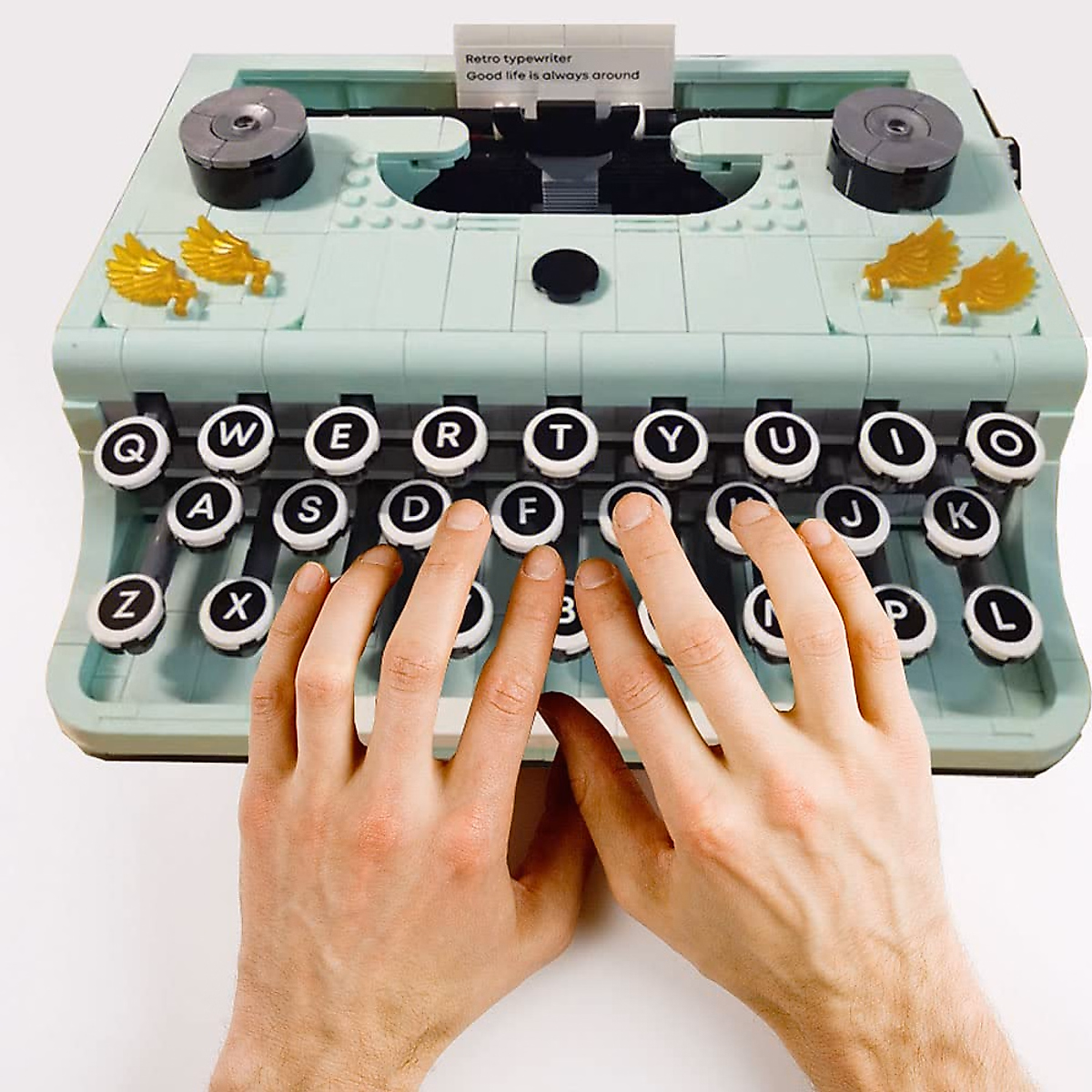 ENHANA Ideas Retro Typewriter Building Blocks Toys Model,STEM Building Idea Set,Best Nostalgic Gift for 6+ Year Old Kids or Adults,820PCS