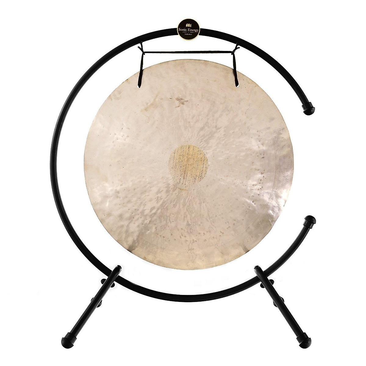 22" Chinese Gongs on Meinl Table Stand (TMTGS-L) - 22" Wind Gong. Includes Gong, Rope, Mallet, & Stand/Compact Stand for Medium Gongs/Great for Meditation,Yoga, & Sound Healing