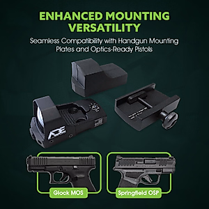 Ade Advanced Optics RD3-006 Green Dot Sight + Optic Mounting Plate for Sig Sauer P320 M17 / M18 Pistol