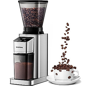 SHARDOR Conical Burr Coffee Grinder Electric with Precision Electronic Timer