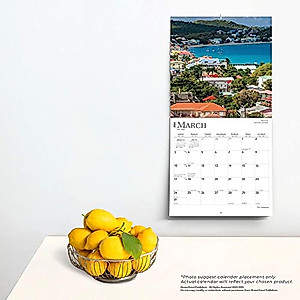 The Caribbean | 2024 12 x 24 Inch Monthly Square Wall Calendar | Foil Stamped Cover | BrownTrout | Travel Nature Tropical Beach