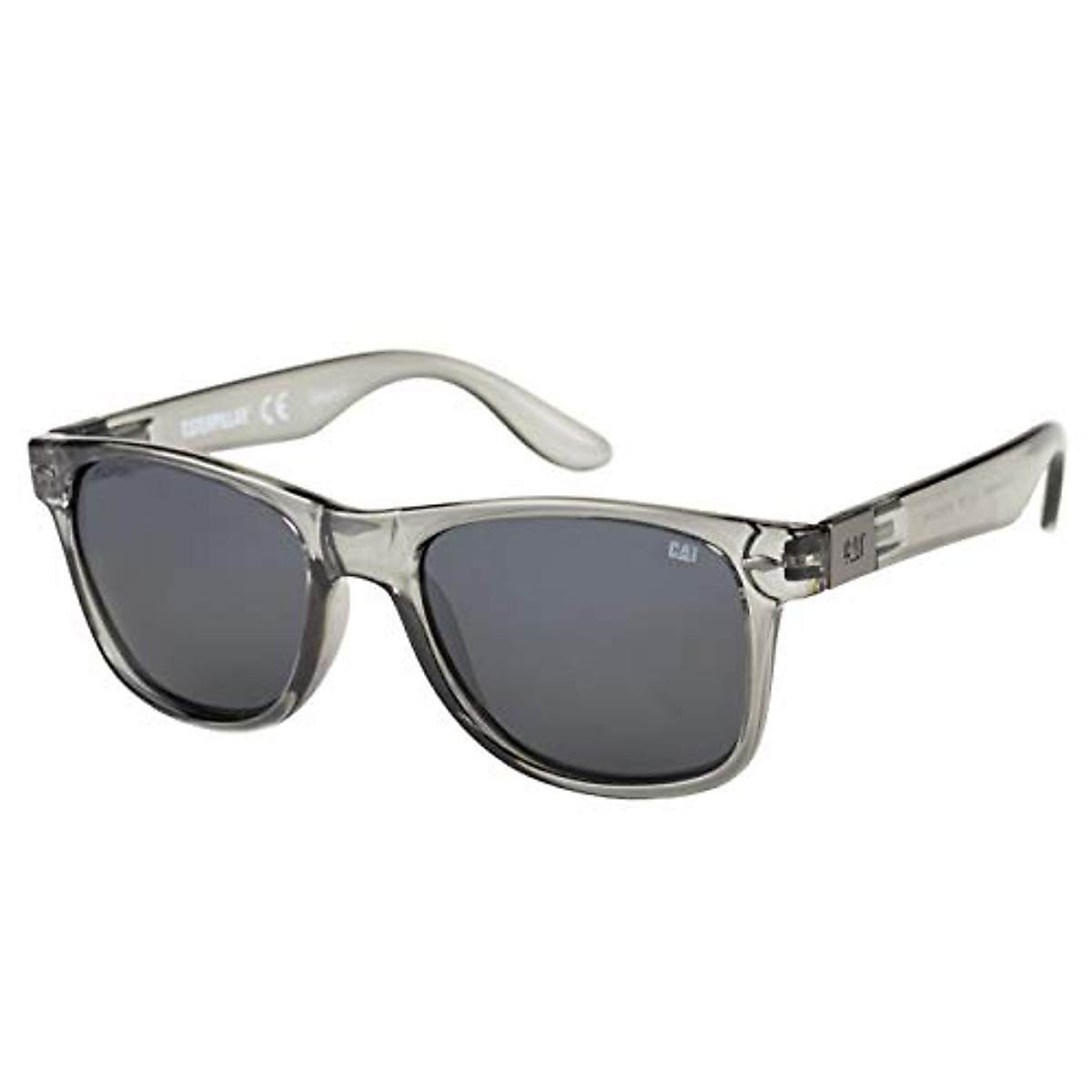Caterpillar Blinding Polarized Sunglasses Square, Gloss Gray Crystal, 54 mm