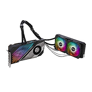 ASUS ROG Strix LC AMD Radeon™ RX 6800 XT OC Edition Gaming Graphics Card (PCIe 4.0, 16GB GDDR6, HDMI 2.1, DisplayPort 1.4a, Full-Coverage Cold Plate, 240mm Radiator, 600mm tubing, GPU Tweak II)