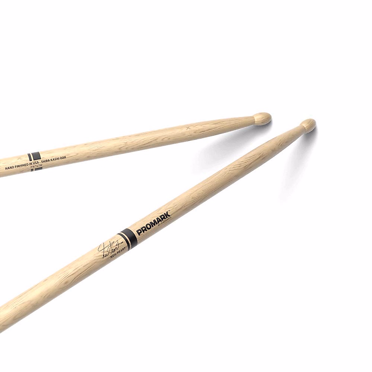 ProMark Neil Peart 747 Shira Kashi Oak Drumsticks, Wood Tip, Buy 3 Pairs Get 1 Free