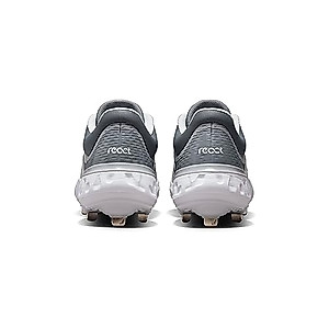 Nike Alpha Huarache Elite 4 Low DJ6521-012 Grey-White Men's Metal Baseball Cleats 11 US