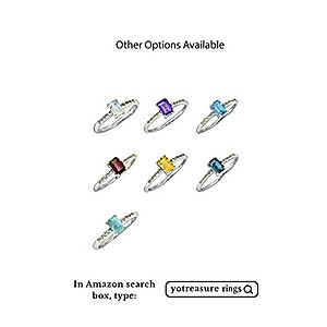 YoTreasure 0.64 ct Moonstone White Topaz Solid 925 Sterling Silver Gemstone Ring Jewelry