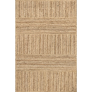 Rugs USA x Lauren Liess Alder Jute Area Rug, 4x6, Natural