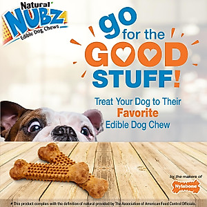 Nylabone Nubz Natural Turkey & Sweet Potato Flavor Edible Chew Treats for Dogs, Made in USA, Small - Up to 25 lbs. (8 Count)