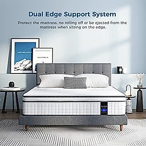Inofia Twin Mattress, 10 Inch Twin Size Hybrid Mattress in a Box with Cool Memory Foam, Breathable Comfortable Single Mattress, Motion Isolating Individually Wrapped Coils, Supportive&Pressure Relief