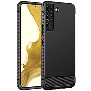 JETech Slim Fit Case for Samsung Galaxy S22+ / S22 Plus 5G 6.6-Inch, Thin Phone Cover with Shock-Absorption and Carbon Fiber Design (Black)