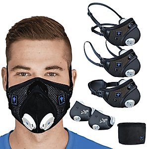RZ Mask - M3 Mesh Mask - Internationally Patented 3-Strap Design - Woodworking, Landscaping, DIY, Dust, Pollen - M/L/XL (Fits Most)