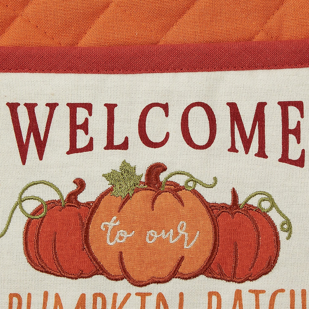DII Fall Kitchen Décor Collection Dish Towel & Potholder Hostess Gift Set, Pumpkin Patch, 3 Piece