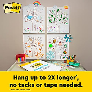 Post-it Doodle Pad, Portable Art Easel, Self-Stick Tabletop Easel Pad, 20 in x 23 in, 20 Sheets/Pad, 2 Pads/Pack (563R-DP)