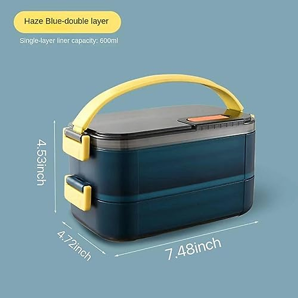 KAYNO Bento Boxes for Adults, 304 Stainless Steel Bento Lunch Box, Modern 2Layer Insulated Bento Box, 2 Compartment Leakproof Lunch Container Portable Food Storage Containers for Women Men