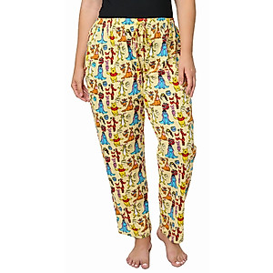 Disney Womens Lounge Pants Pajama Bottoms AOP Plus Size (Pooh & Friends, 5X)
