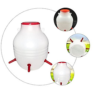 Operitacx Lamb Goat Feeder Bucket Milk Bucket Milk Feed Bucket with Nipples Milk Feeder Animal Feeding Pot Farm Bottle Feeding Bucket for Lamb Dog Lamb Feeding Bucket Pig Calf Feeding Bottle