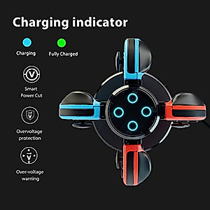 Joycon Charging Dock for Switch Controller, Switch Accessories Compatible Switch Joycon,4 in 1 Switch Charger for Switch with a Micro-USB Charging Cord-HONCAM