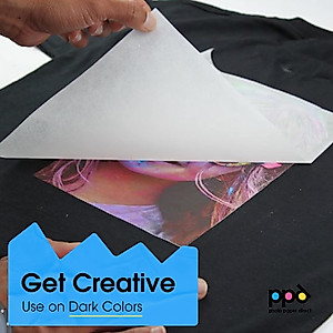 PPD Inkjet PREMIUM Iron-On Dark T Shirt Transfers Paper LTR 8.5x11" pack of 10 Sheets (PPD004-10)